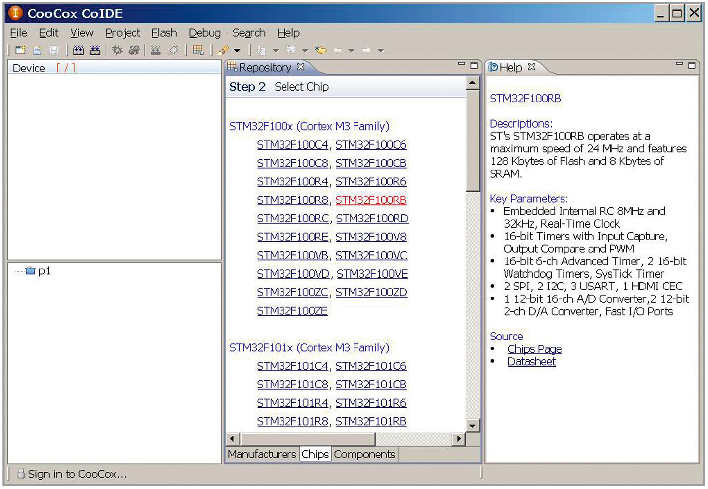Современные 32-разрядные ARM-микроконтроллеры серии STM32: среда разработки программ CooCox CoIDE